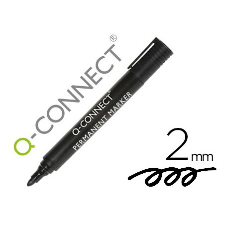 Marqueur q-connect permanent pointe ogive tracé 3 mm