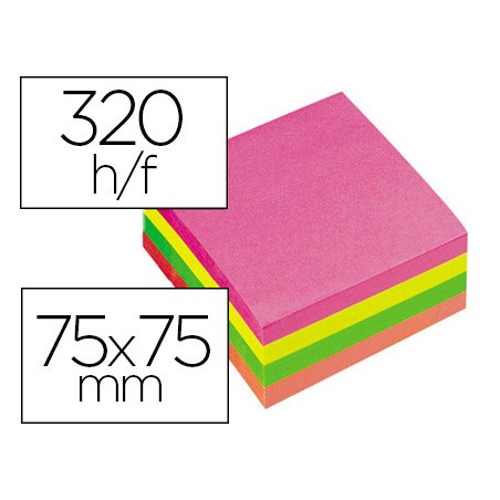 Bloc-notes Q-connect cube quick notes 76 x 76 mm 320 feuilles ...
